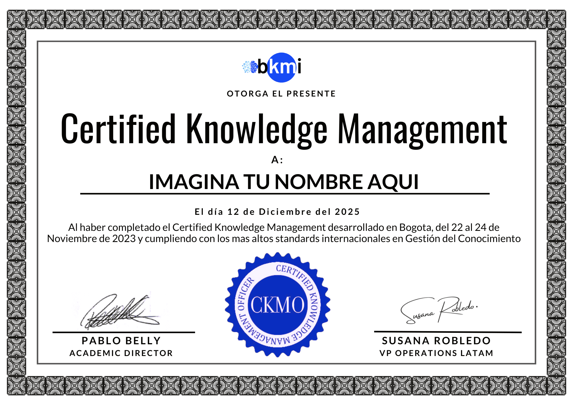 Certificacion en Gestion del Conocimiento - BKMI